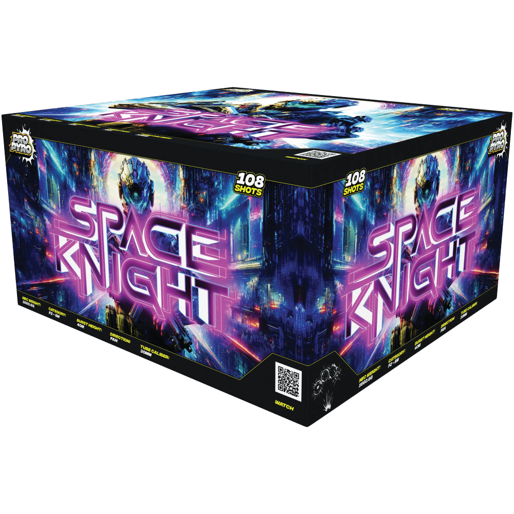 Pro Pyro | Space Knight 108 Shot Display Barrage – SOUTH YORKSHIRE ...