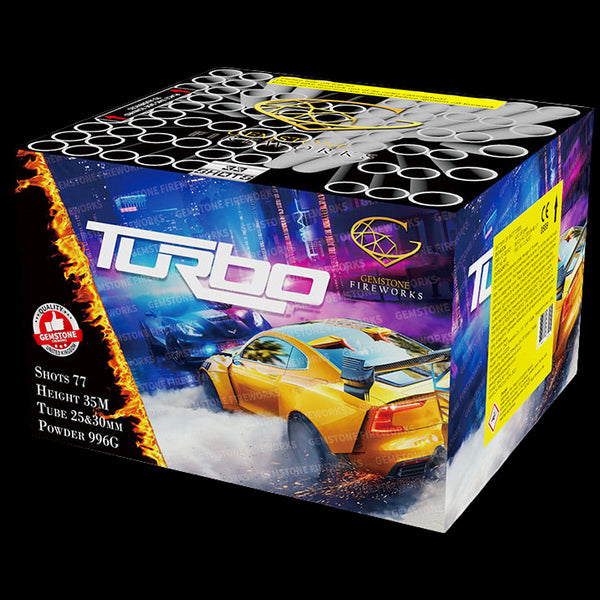 Gemstone Fireworks | Turbo 77 Shot 1.3G Barrage – SOUTH YORKSHIRE FIREWORKS